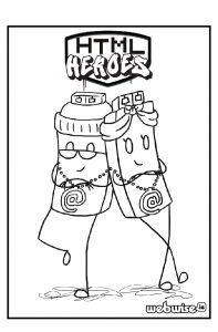 HTML Heroes Colouring