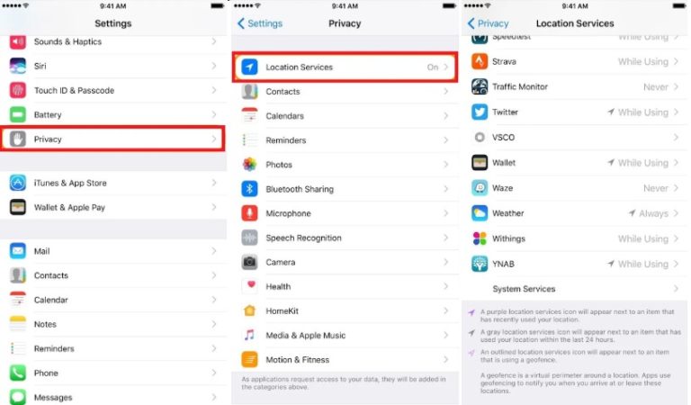 Manage Location Settings