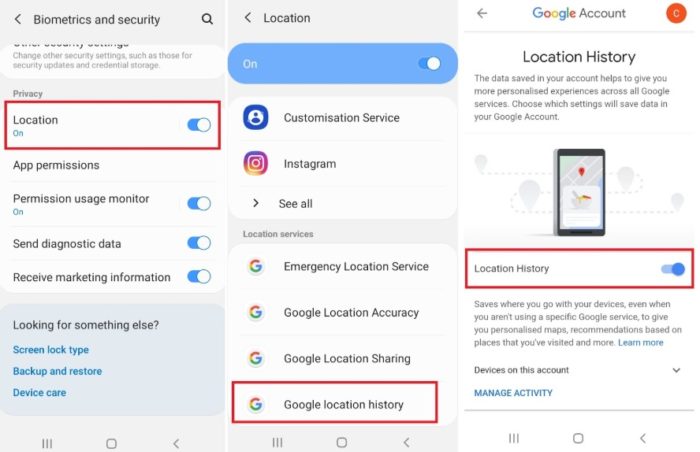 Manage Location Settings